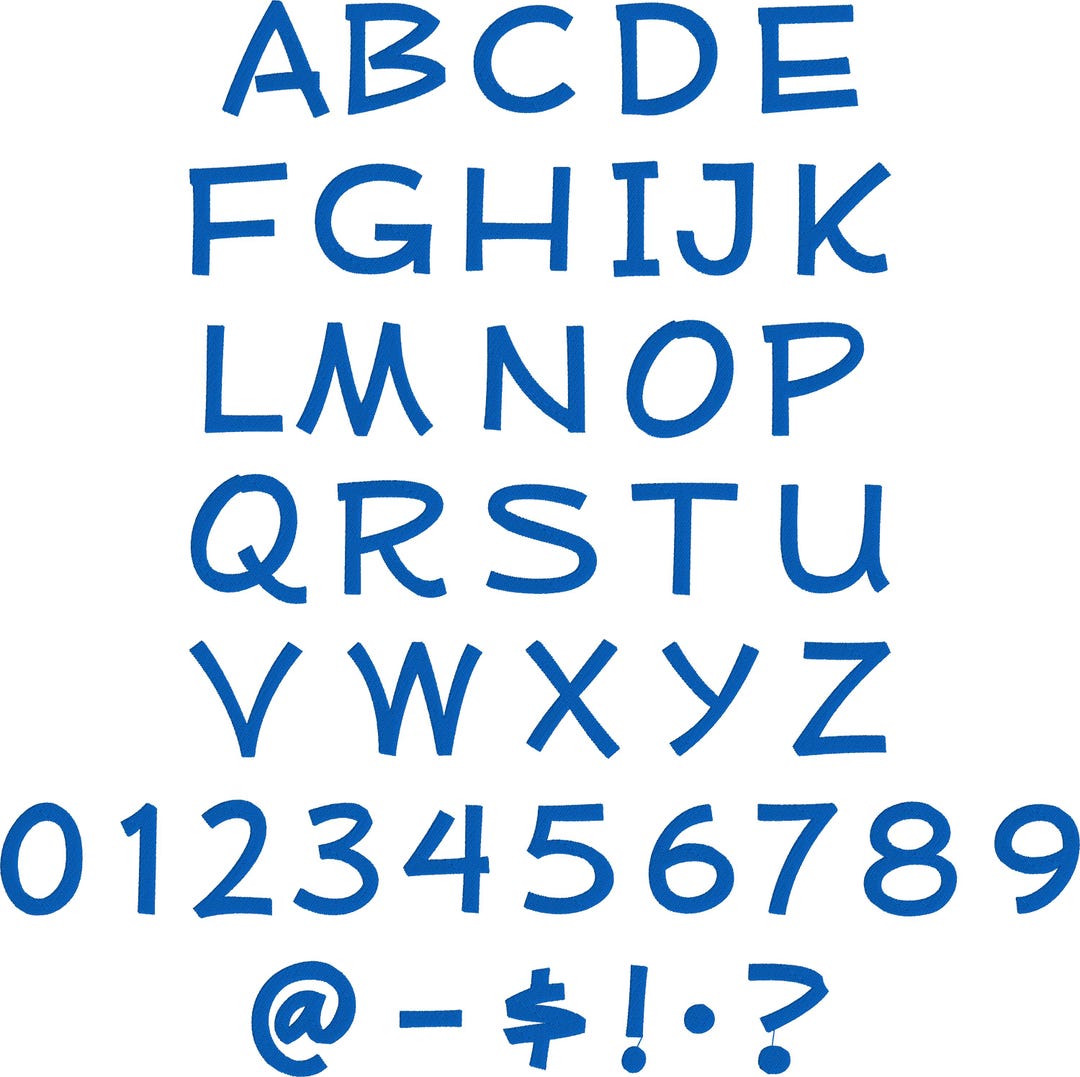 BX Keyboard Letter Fonts - Paul Bunyan Style 1-3 Inch - (BX Format Only ...