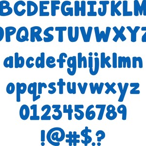 Embroidery Machine Files - Bubble Comic Sans Style 1-3 Inch - Etsy