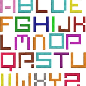BX Keyboard Letter Fonts - Pixelated Color Style ABC - (BX Format Only ...
