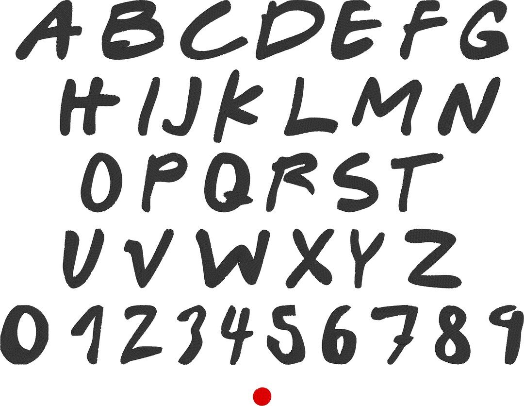 Machine Embroidery Font Letters FRIENDS TV Show Letters 3 Sizes - Etsy