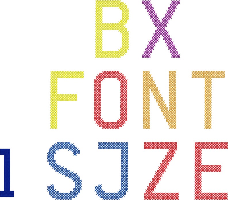 BX Keyboard Letter Fonts Cross Stitch Alpha 3 Inch BX - Etsy