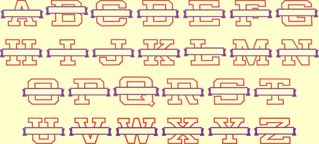 BX Keyboard Letter Fonts - Varsity Font 6 Inch - (BX Format Only) - Etsy