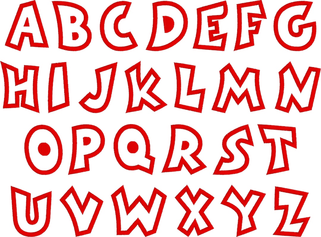 BX Keyboard Letter Fonts - KIDS Applique Alphabet 2 Inch - (BX Format ...