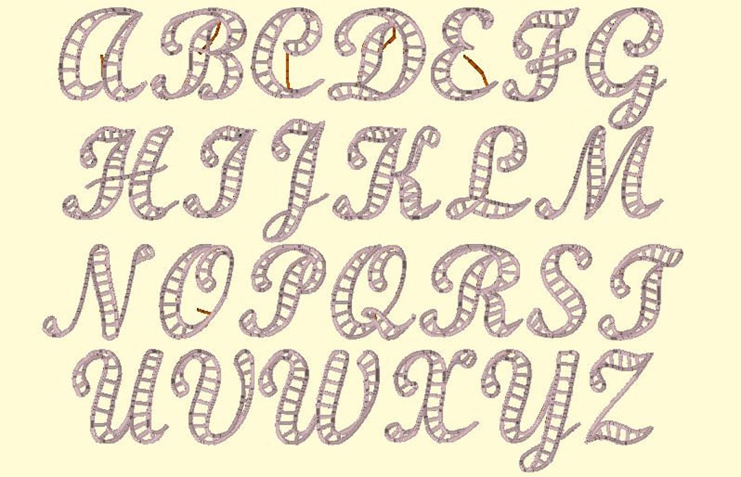 BX Keyboard Letter Fonts - Cutwork Monograms - (BX Format Only) - Etsy
