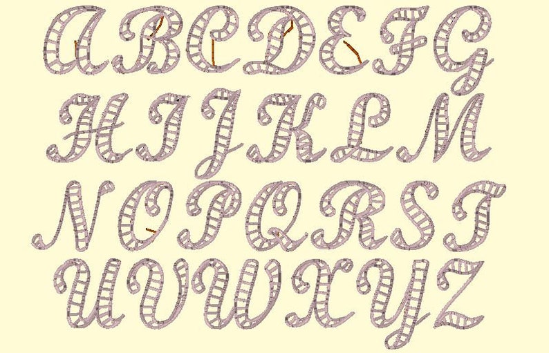 BX Keyboard Letter Fonts - Cutwork Monograms - (BX Format Only) - Etsy