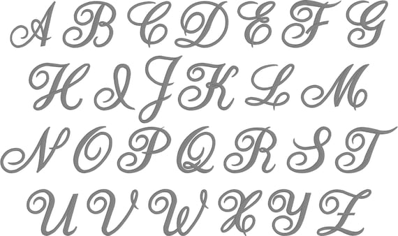 Fancy Fonts Abc GLAZZY Alphabet Stencil 1 Inch ABCs Fancy Font Letters