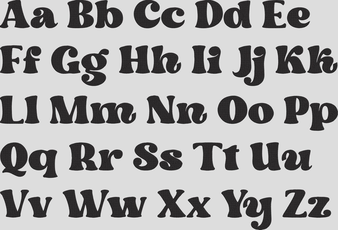 Machine Embroidery Designs Letter Fonts Vintage 70's - Etsy