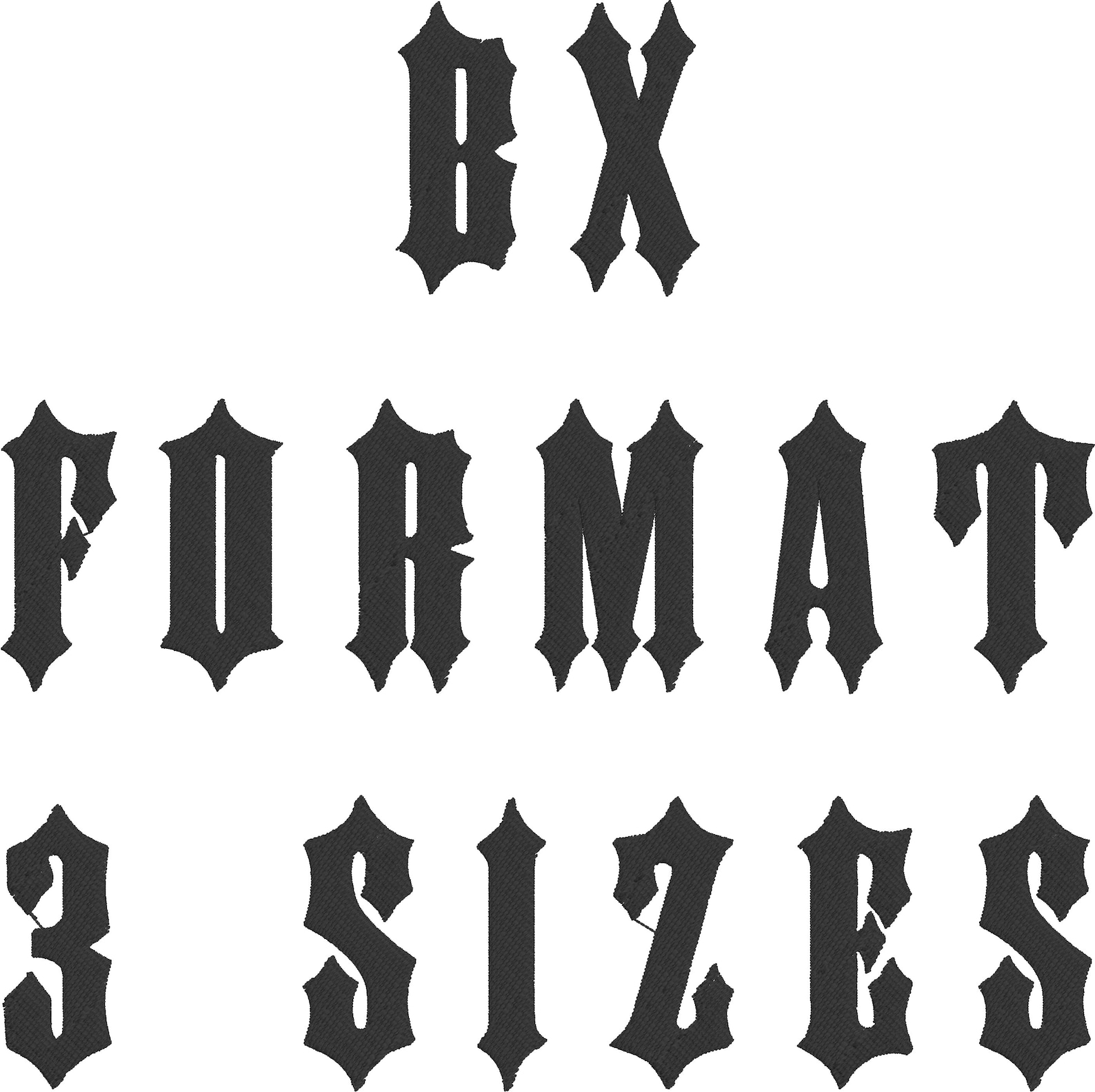 BX Keyboard Letter Fonts - Biker Gothic Style ABC - (BX Format Only ...