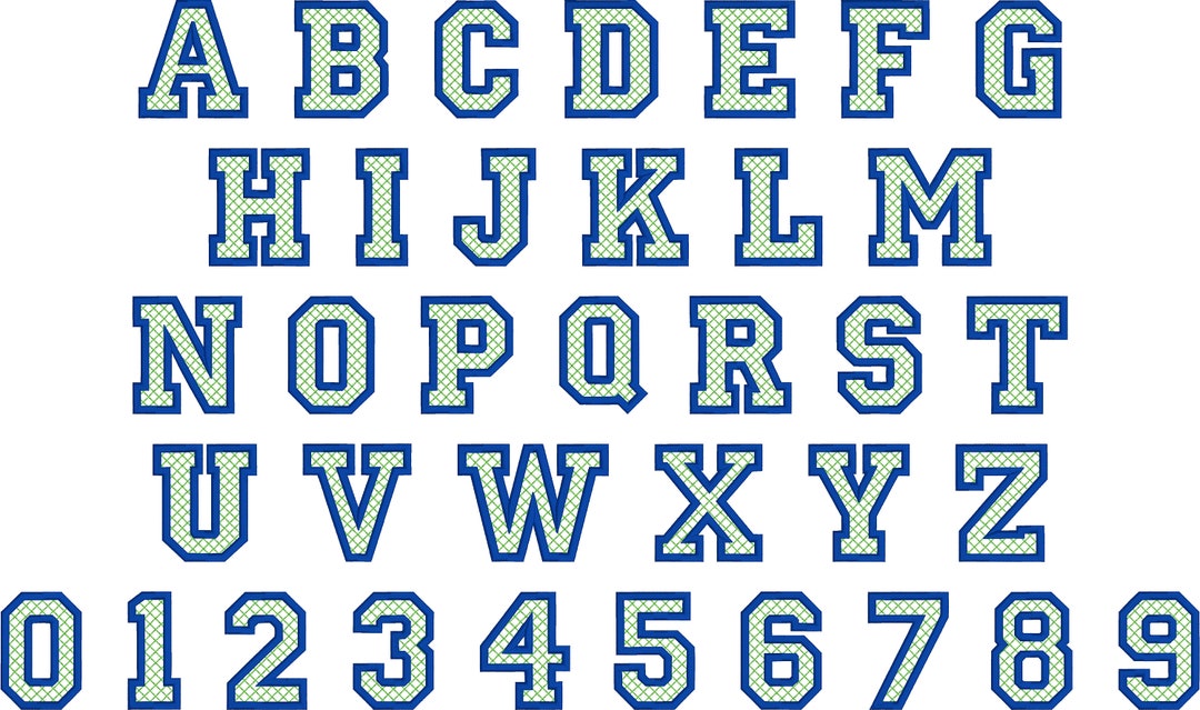 BX Keyboard Letter Fonts - College Varsity Netted ABC 2.5 Inch - (BX ...