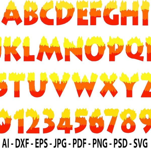 Fire Font Svg - Etsy