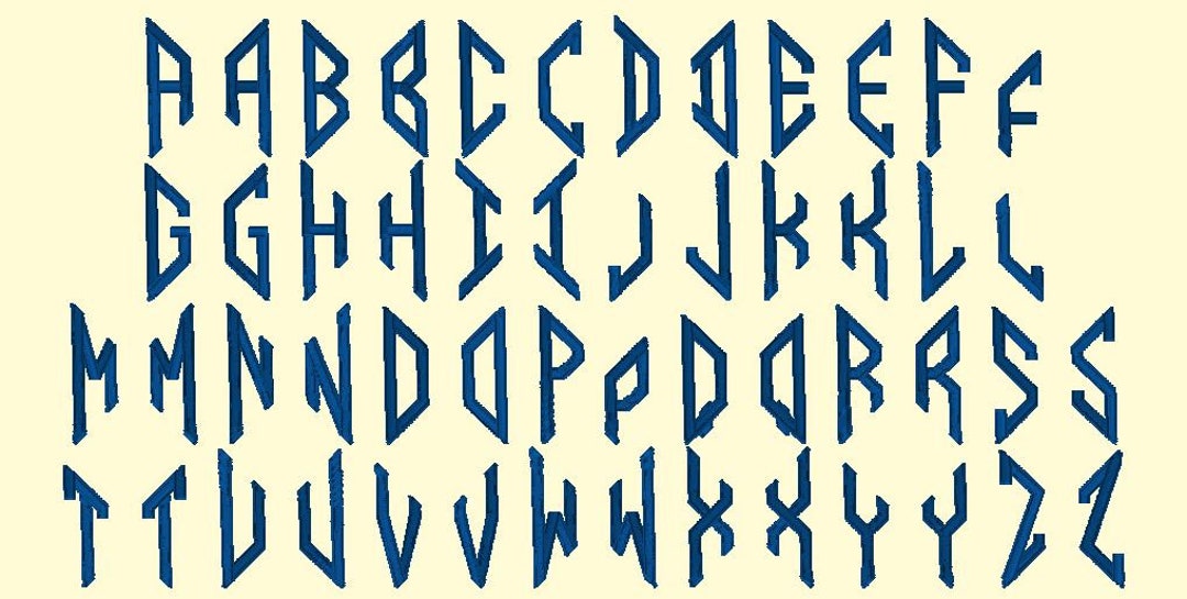 Machine Embroidery Font Letters - Slant ABC 2 Inch - Etsy