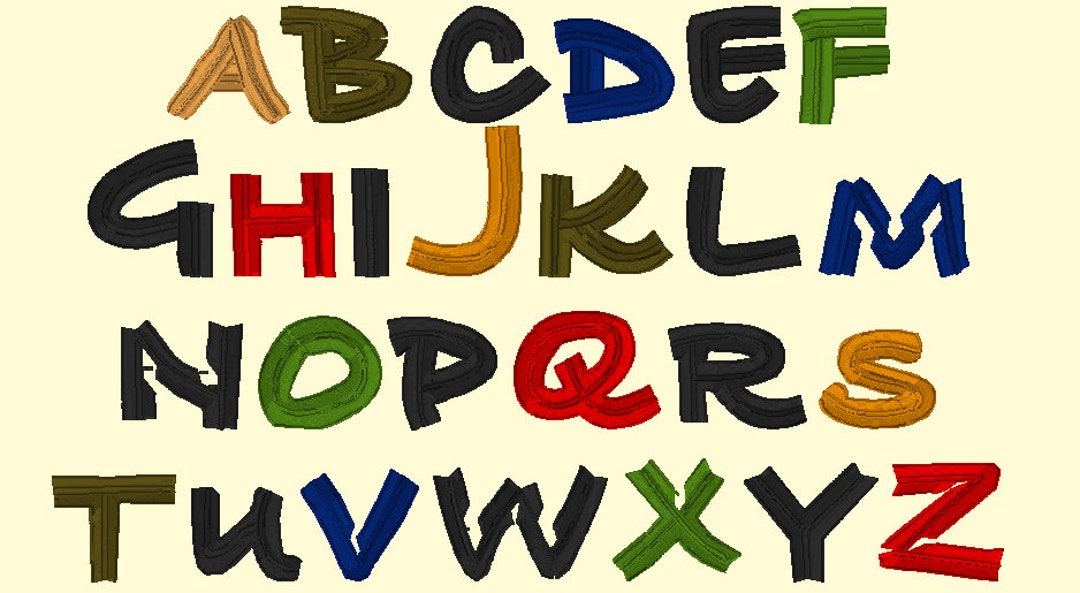 BX Keyboard Letter Fonts - Fringe ABC 2 Inch - (BX Format Only) - Etsy