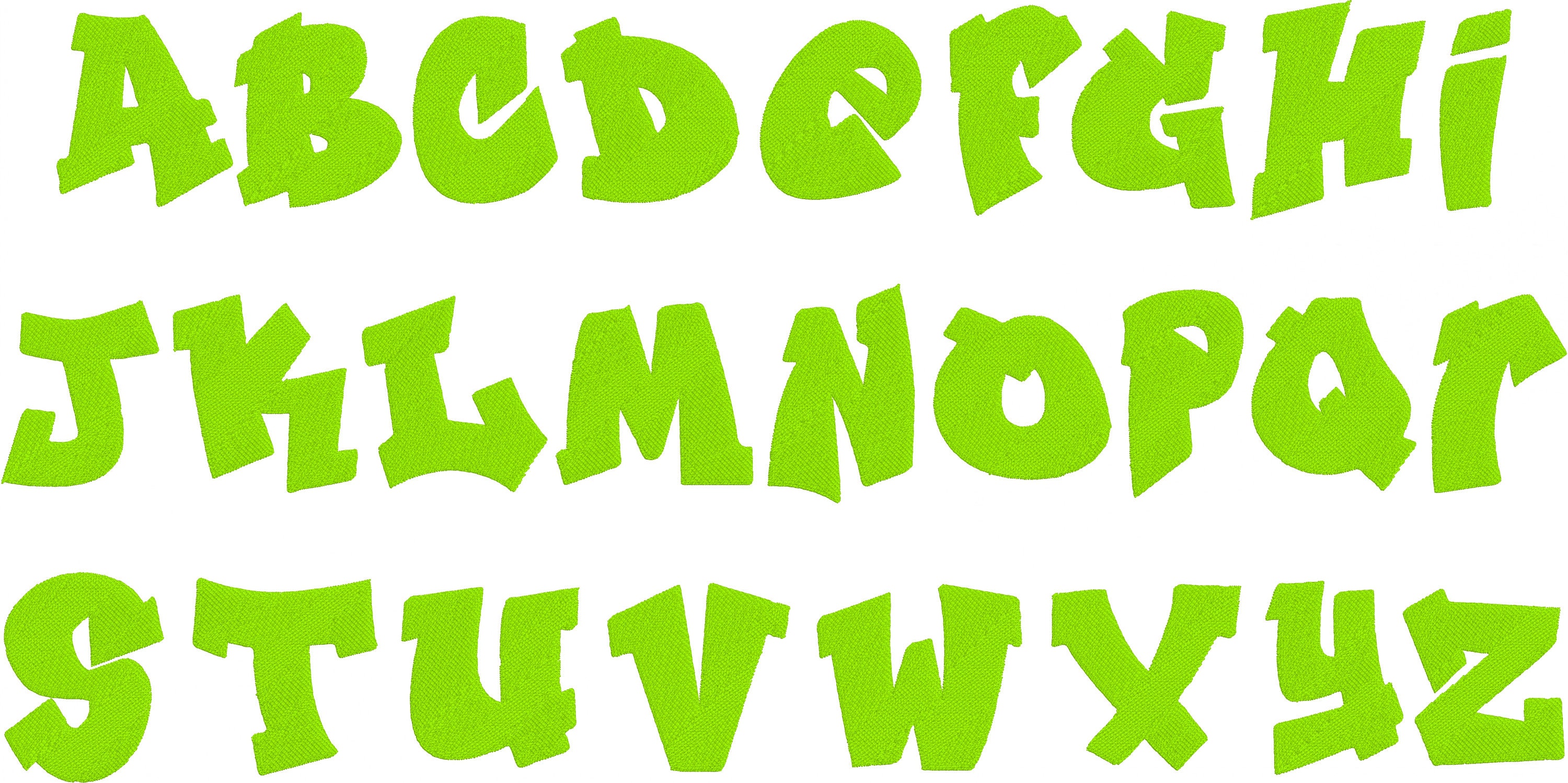 Machine Embroidery Font Letters FRESH PRINCE Font 2 Inch - Etsy