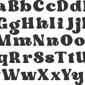 Machine Embroidery Designs - Letter Fonts - Vintage 70's Retro Bold - Etsy