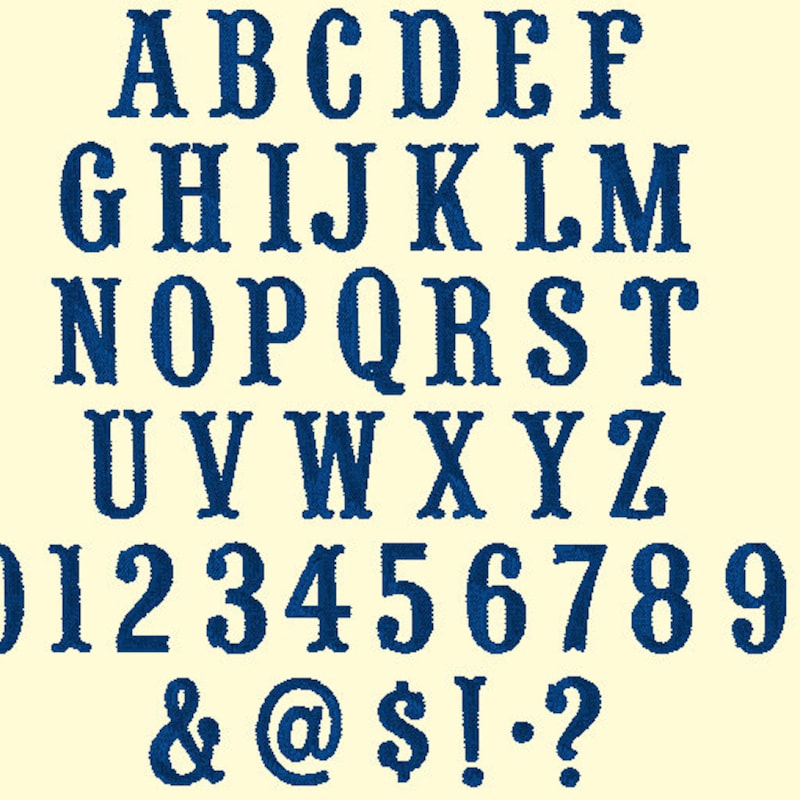 Fishtail Embroidery Font - Etsy