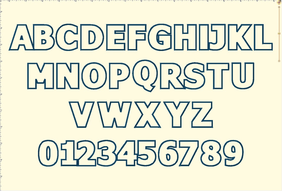 BX Keyboard Letter Fonts - FAVA Applique Letters 3-5 Inch - (BX Format ...