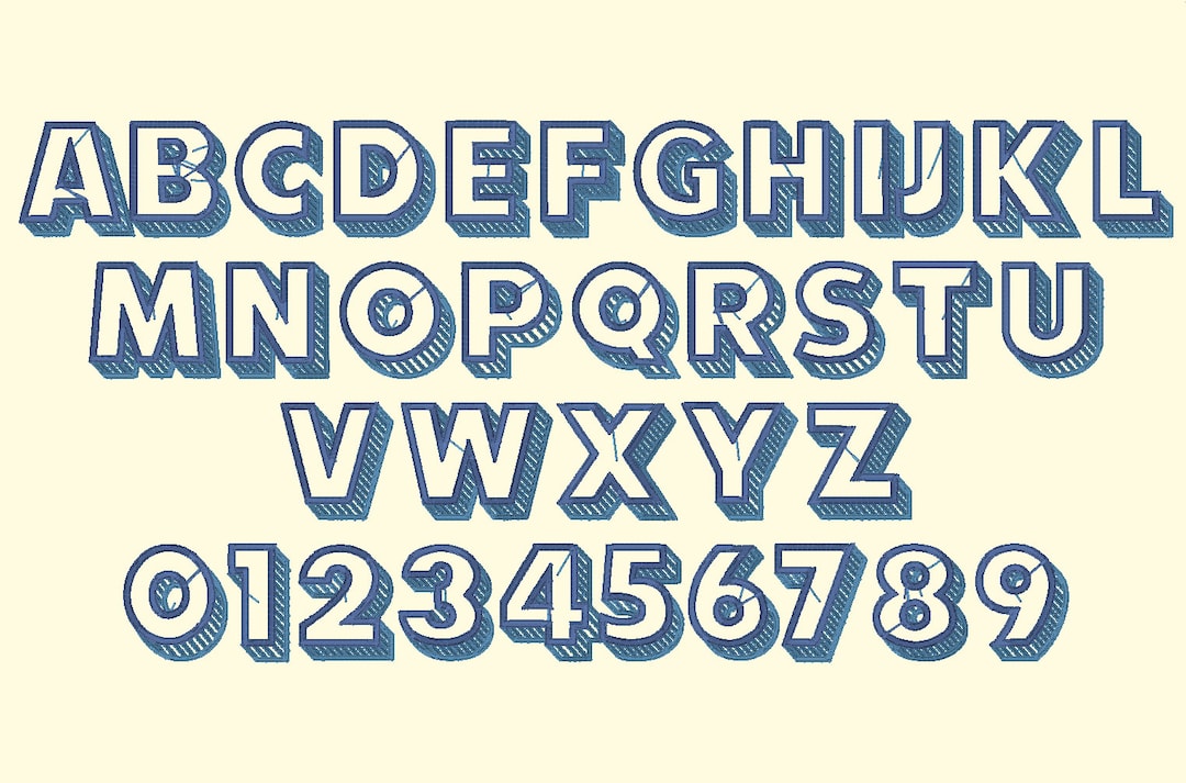 BX Keyboard Letter Fonts - 3D Effect 2 Inch - (BX Format Only) - Etsy