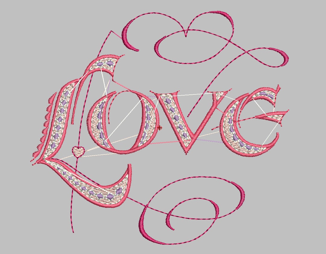 Word Embroidery Designs (LOVE) - Etsy