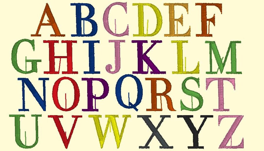 BX Keyboard Letter Fonts - Color ABC 1 Inch - (BX Format Only) - Etsy