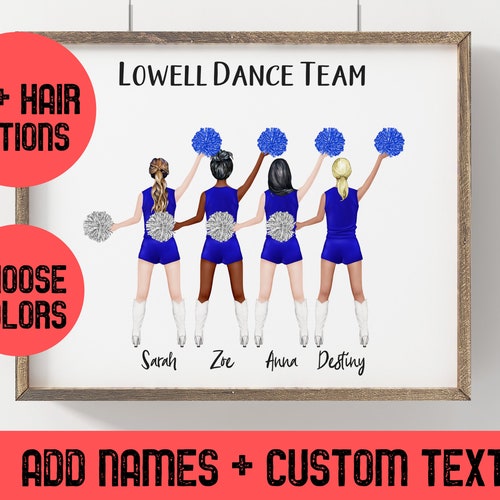 Custom Cheer Team Gift Personalized Cheerleader - Etsy