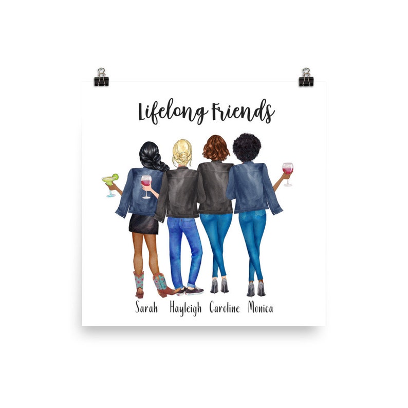 Custom Best Friend Print, Personalized Friends BFF Gifts - Etsy