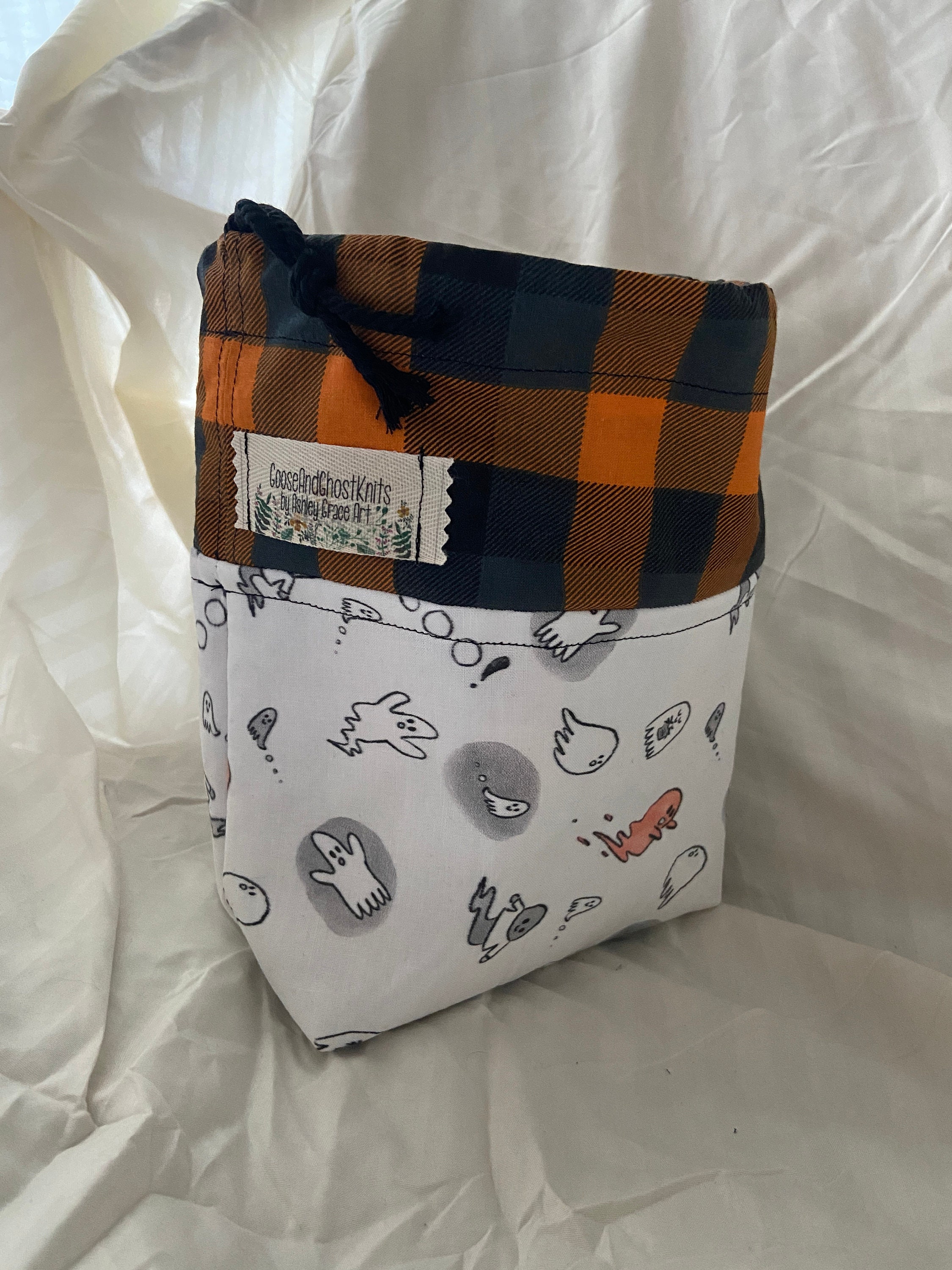 Ghost Project Bag Spooky Halloween Drawstring Bag Tote Bag Work in ...