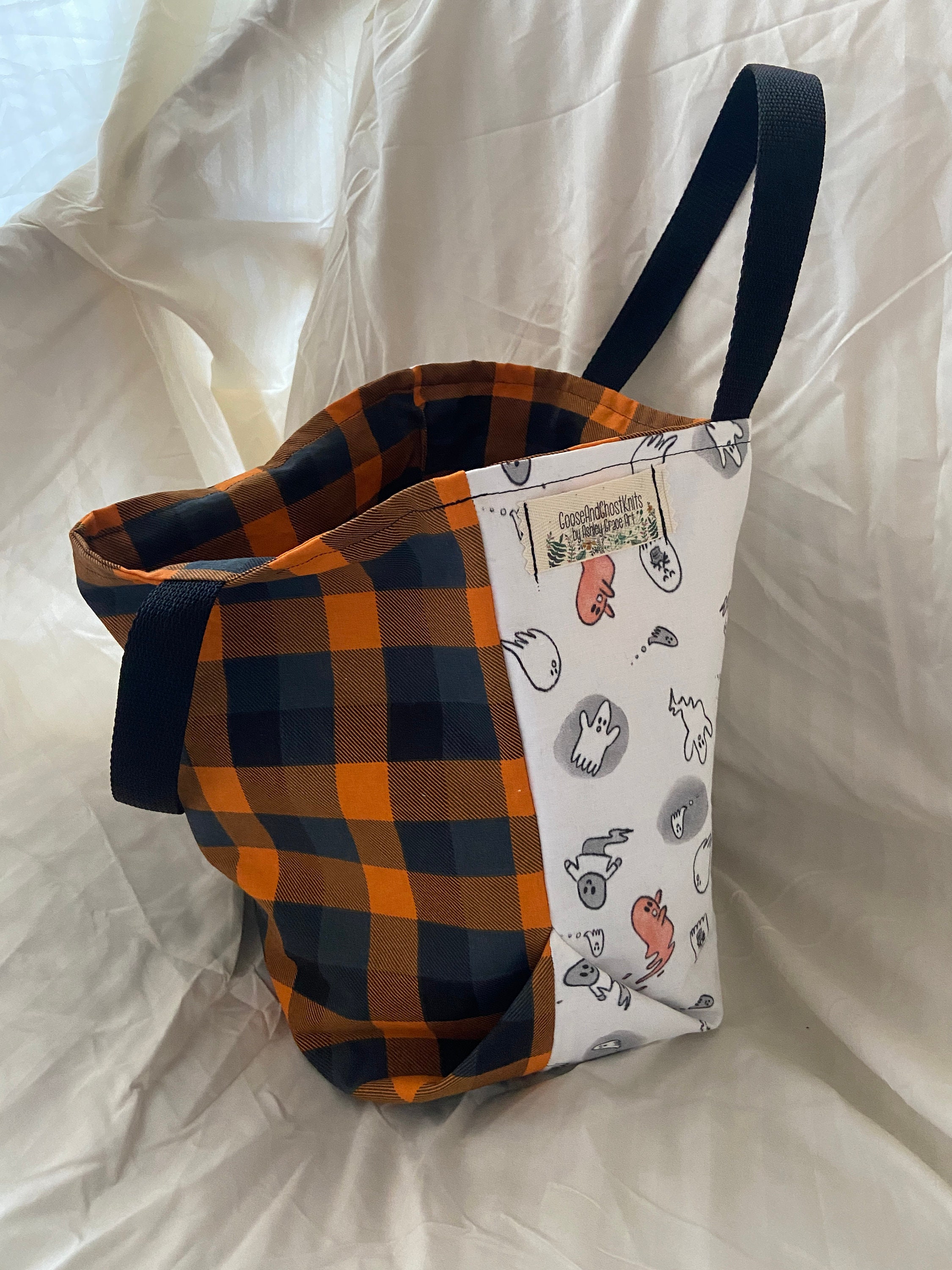 Ghost Project Bag Spooky Halloween Drawstring Bag Tote Bag Work in ...