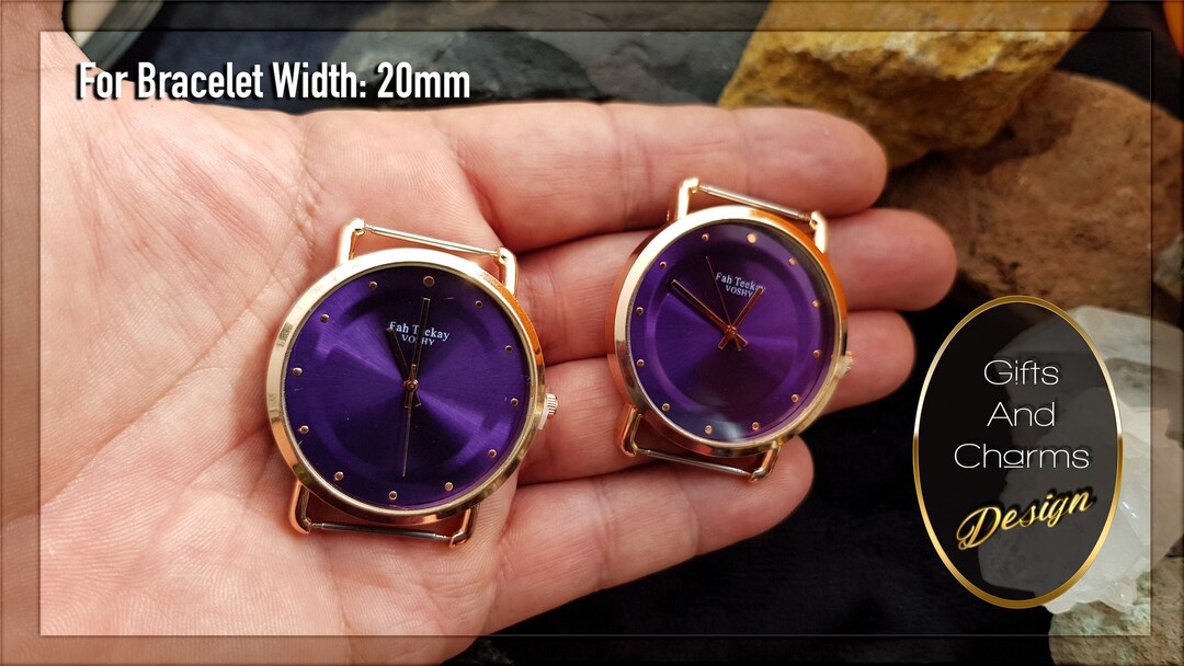 Watch Faces Quartz Modern Style Violet Dial Color New - Etsy