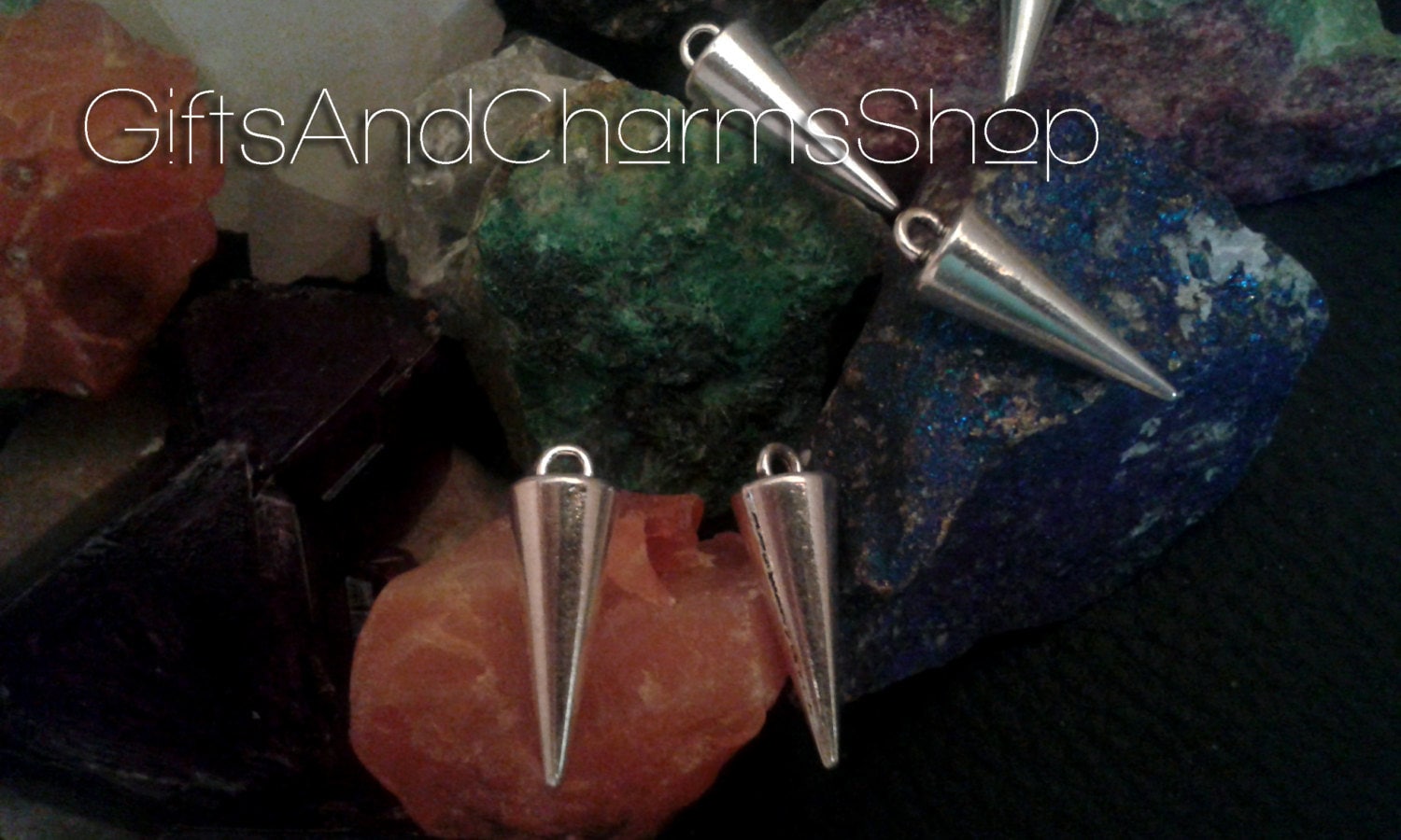 5 Pieces Spike Cones Charms Pendant Beads Cones - Etsy