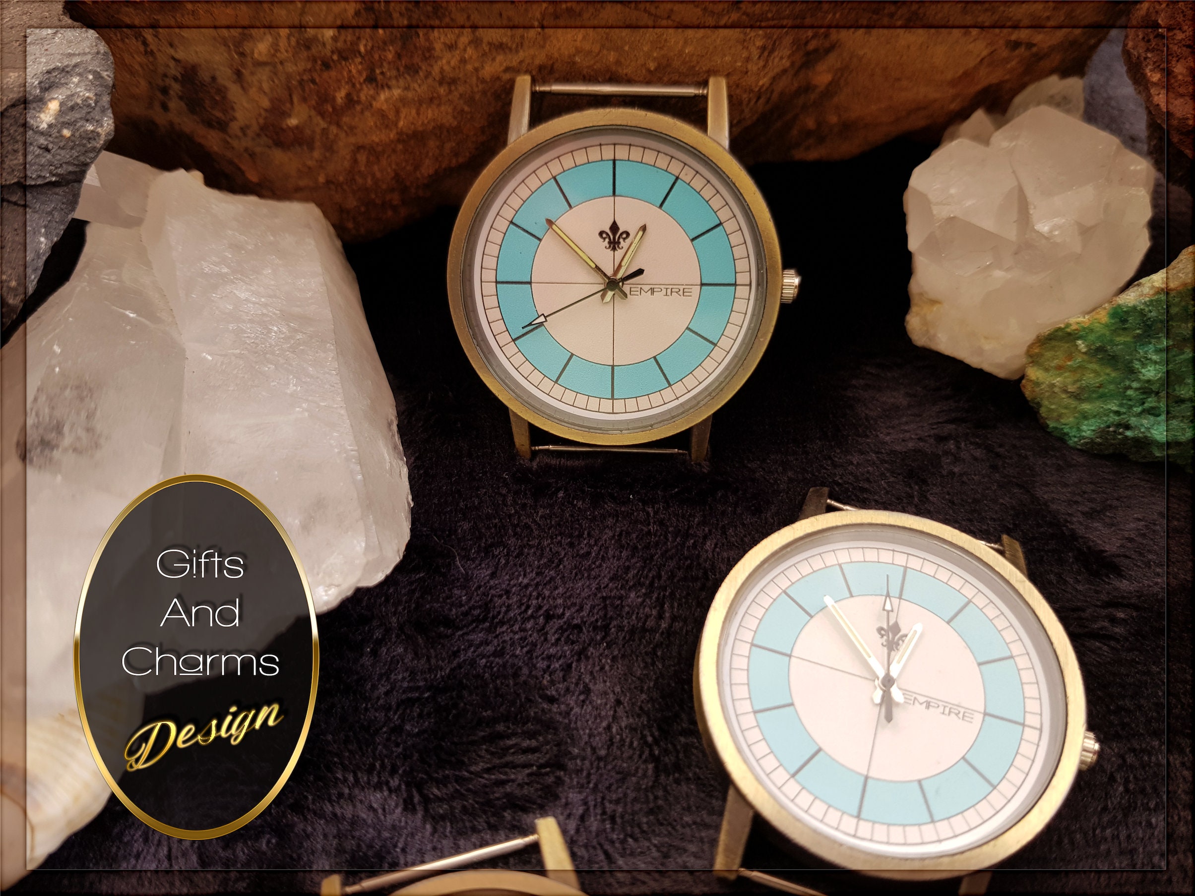 Watch Faces Quartz Modern Style Unisex White Sky Blue - Etsy
