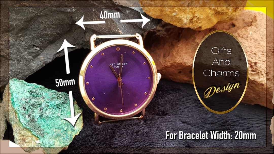 Watch Faces Quartz, Modern Style, Violet Dial Color, New, Case Color ...