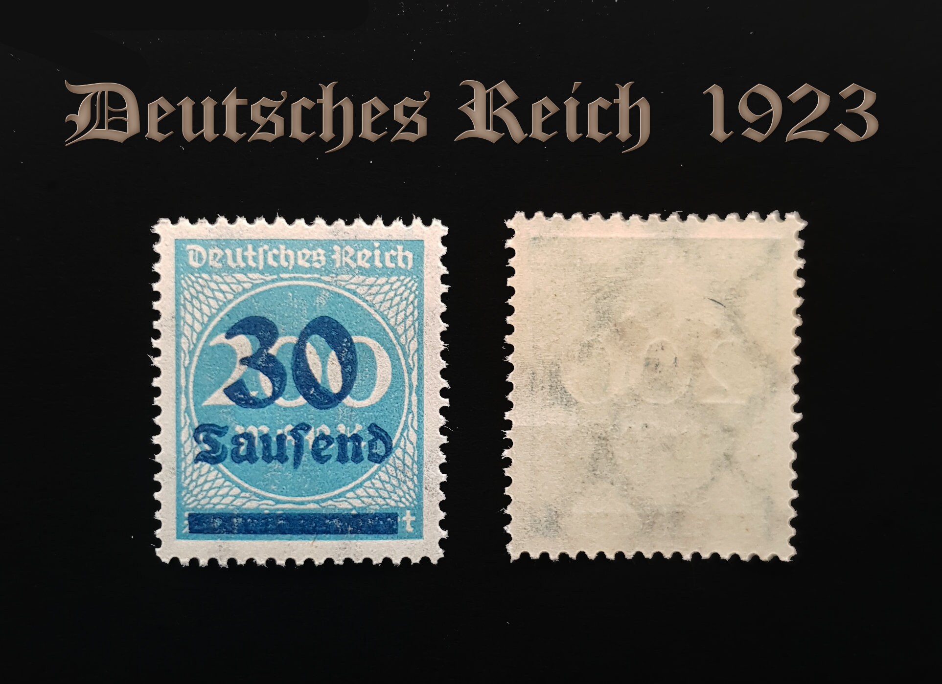 Rare German Empire Stamp Deutsches Reich 1923 30 - Etsy