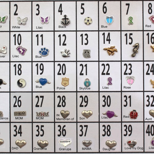 Assorted Lots of Floating Charms for Living Memory Lockets - Etsy