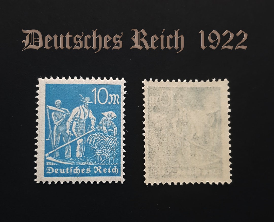 Rare German Empire Stamp - Deutsches Reich - 1922 - 1923 - 10 Mark - 20 ...