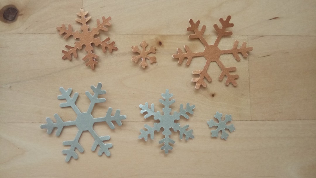 Snowflakes Ice Crystals 3-part Set Punched Parts Paper - Etsy