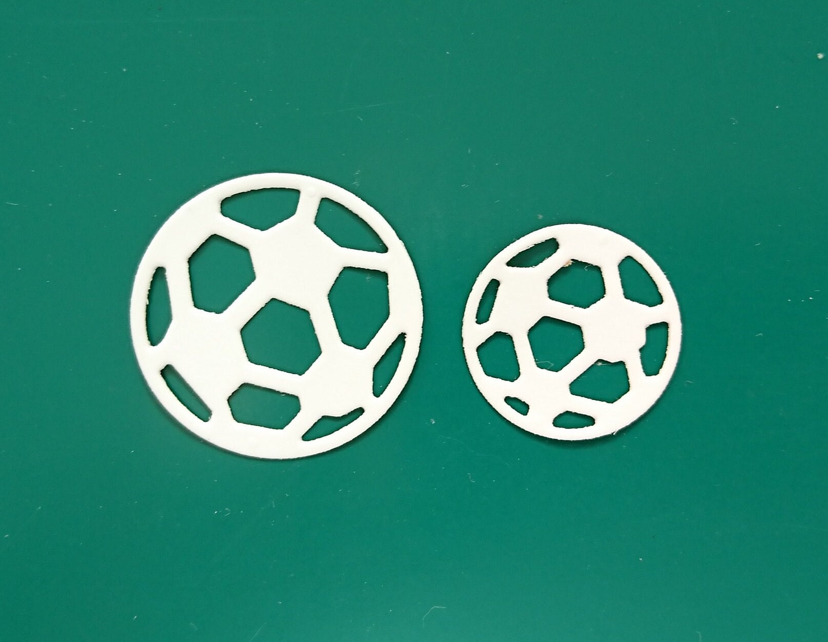 Footballs-2-part-set-individually-punched-out-cardboard-paper - Etsy