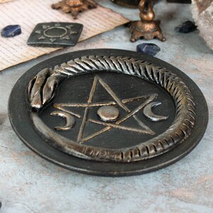Ouroboros Pentagram Altar Pentacle Plate - Etsy