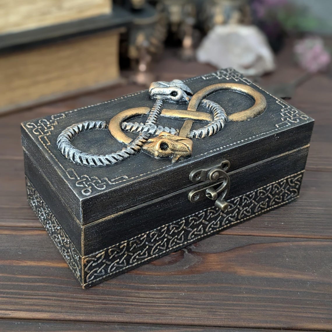 Ouroboros Tarot Card Box - Etsy