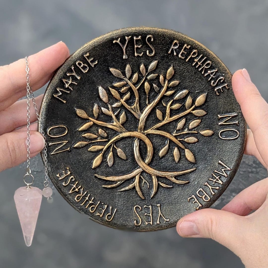 Tree of Life Pendulum Board Yes No Maybe Dowsing Board Altar Plate ...