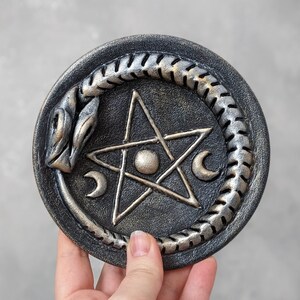 Ouroboros Pentagram Altar Pentacle Plate - Etsy