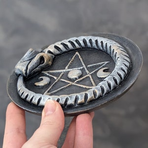 Ouroboros Pentagram Altar Pentacle Plate - Etsy