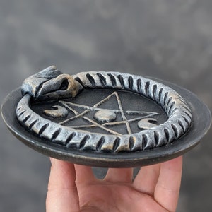 Ouroboros Pentagram Altar Pentacle Plate - Etsy