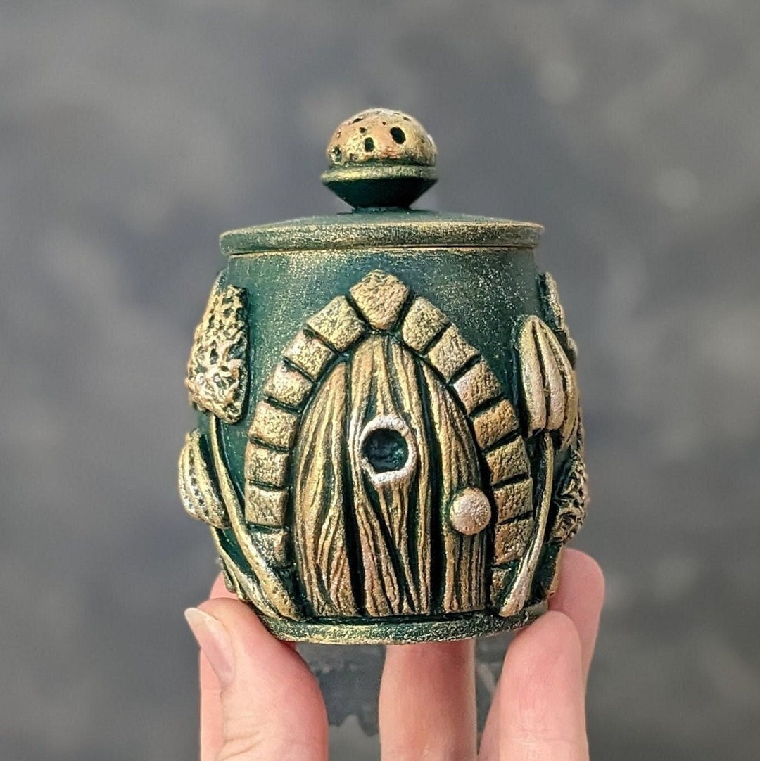 Fairy House / Smal Salt Cellar With Lid / Amanita Mushroom Salt Pot ...