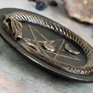 Ouroboros Pentagram Altar Pentacle Plate - Etsy