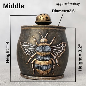 Bee Sugar Bowl With Lid / Wood Canister / Wooden Container / Beekeeper ...