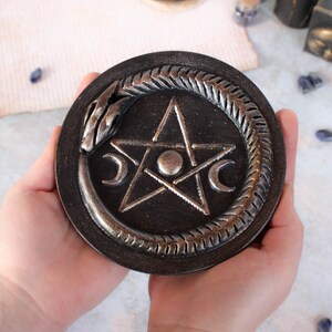 Ouroboros Pentagram Altar Pentacle Plate - Etsy