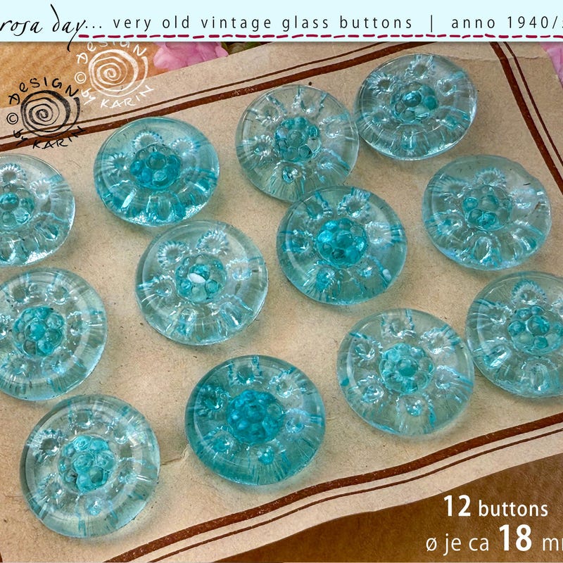 Clear Glass Buttons - Etsy