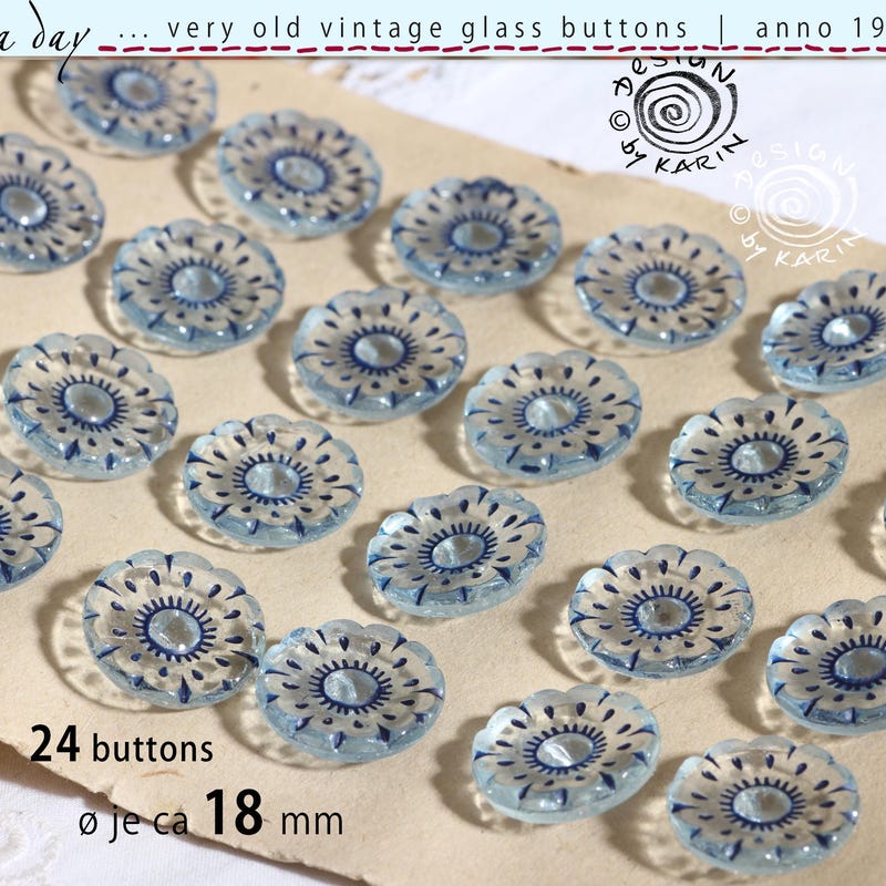Antique Glass Buttons - Etsy