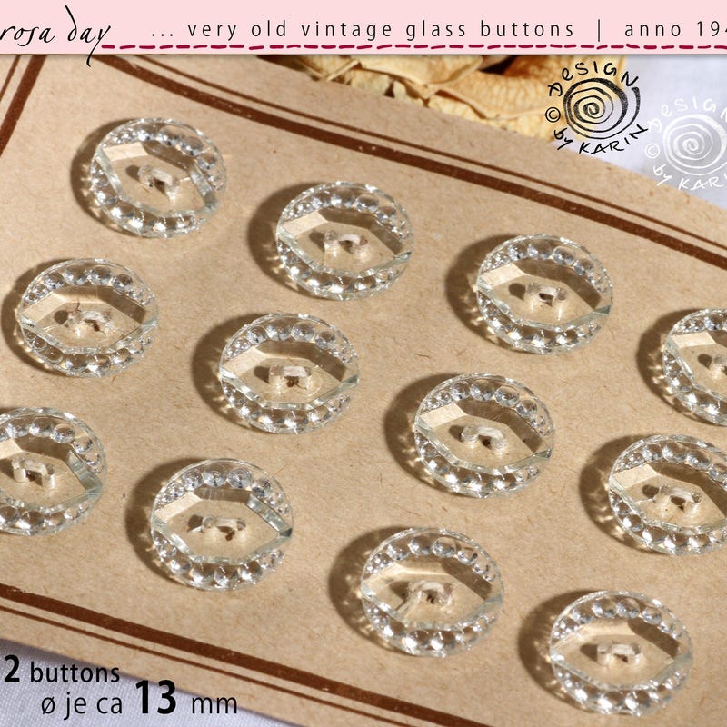 Antique Glass Buttons, - Etsy