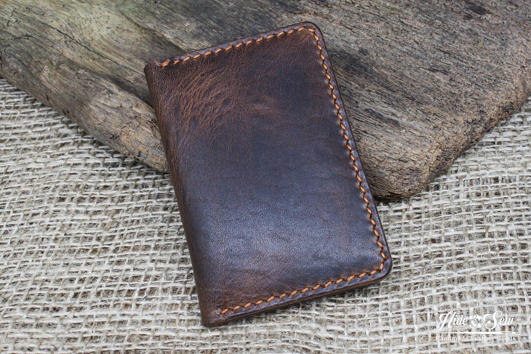 Personalised Bi-fold Card Holder - Engraved - Handmade - Full Grain ...
